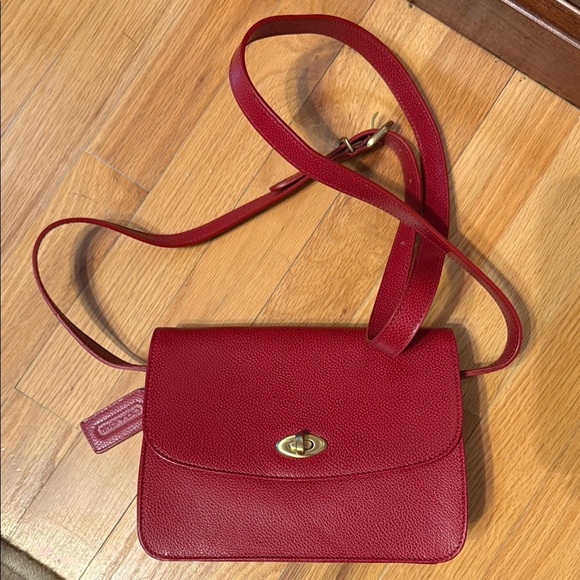 Coach | Bags | Coach Red Leather Crossbody Bag | Poshmark